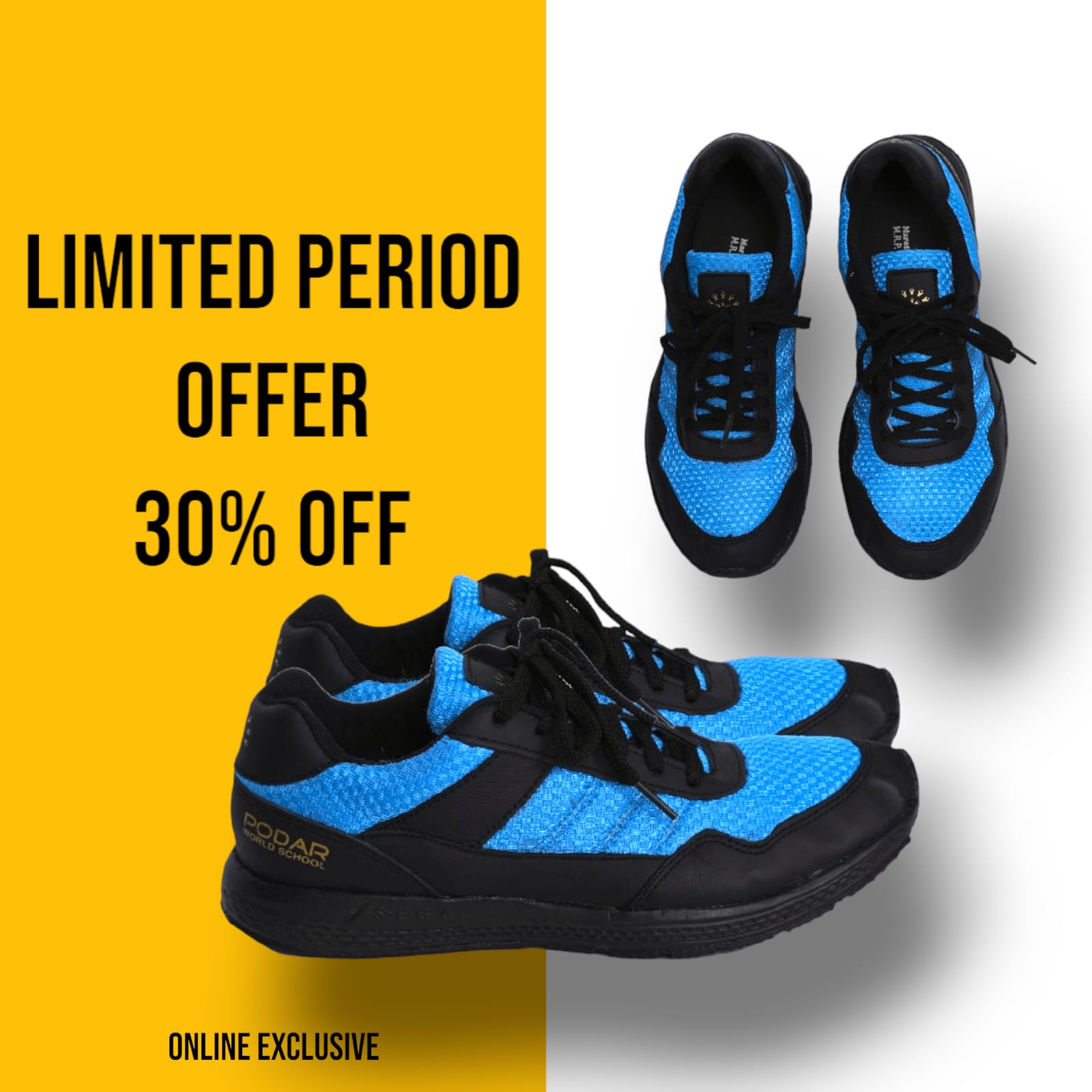 PWS Regular Shoes- Lace (Boys & Girls) Grade 5th to 12th | Ecole Marche